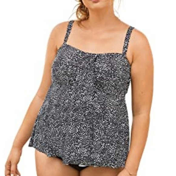 Swimsuits For All | Swim | Nwt Flyaway Drape Bust Support Tankini Top ...